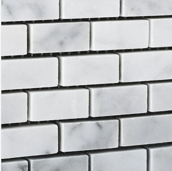 Carrara Mini Brick Mosaic:Full Guide - Stone Mosaic Project Factory in ...