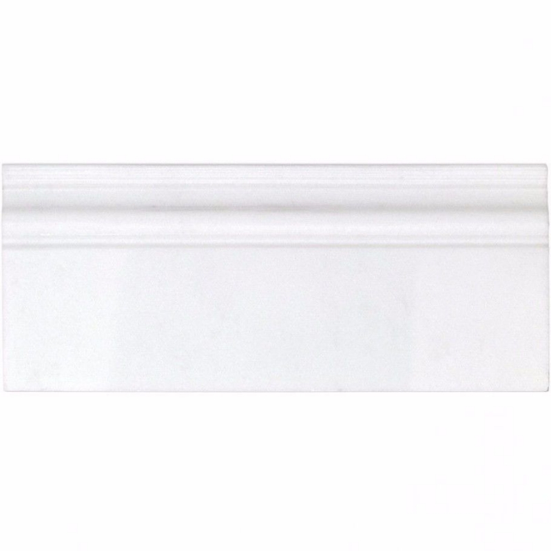 Pure White Engineered Marble Baseboard - Stone Mosaic Project Factory ...